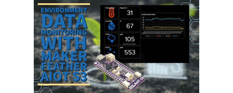 Environment Data Monitoring With Maker Feather AIOT S3 and Adafruit IO