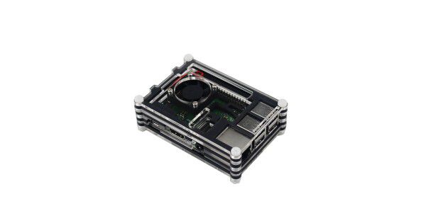 9 Layer Case for RPi 3 with Fan (Black)