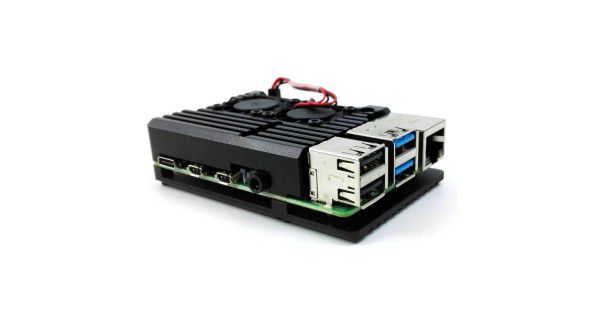 RPi 4 Aluminum Heatsink Case with Dual Fan