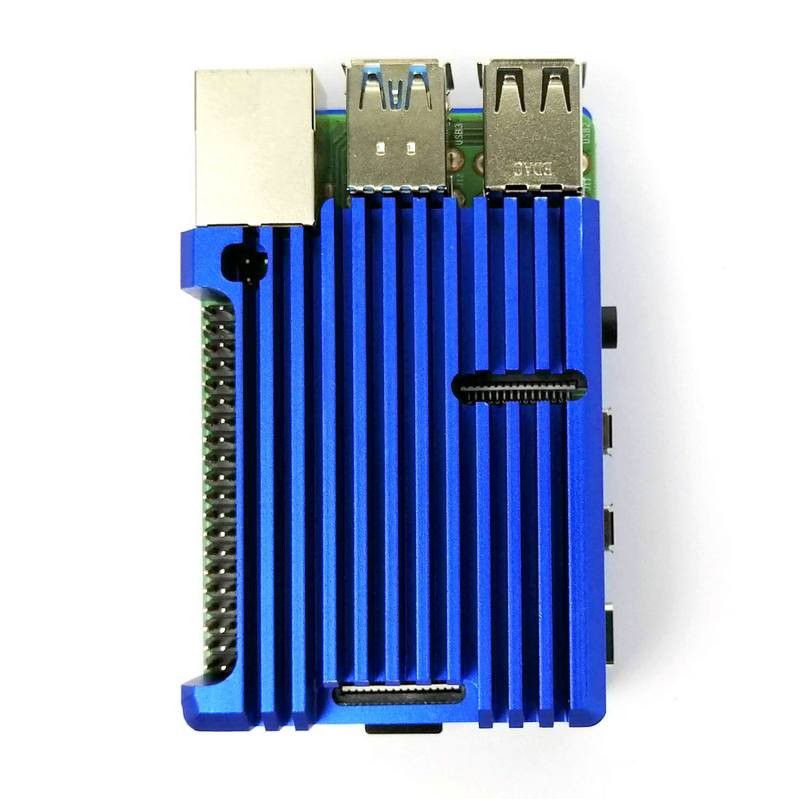 Fanless Armor Case for Raspberry Pi 4B - Blue