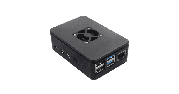 Raspberry Pi 4 Case with Fan (Black)