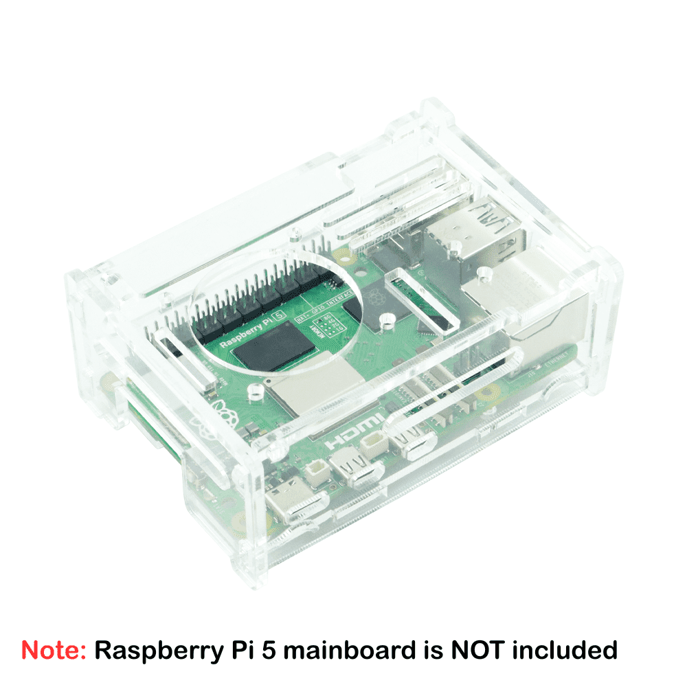Raspberry Pi 5 Acrylic Case - Transparent