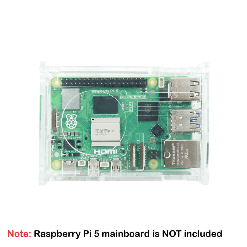 Raspberry Pi 5 Acrylic Case - Transparent