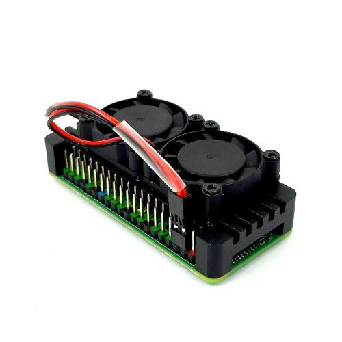 Raspberry Pi Zero/2 W Heatsink Enclosure with Dual Fan