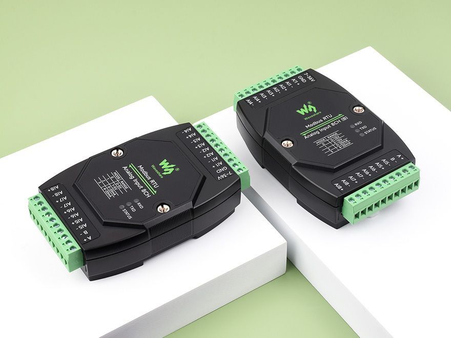 Industrial 8-Ch Analog Input Extender Module - Modbus RTU