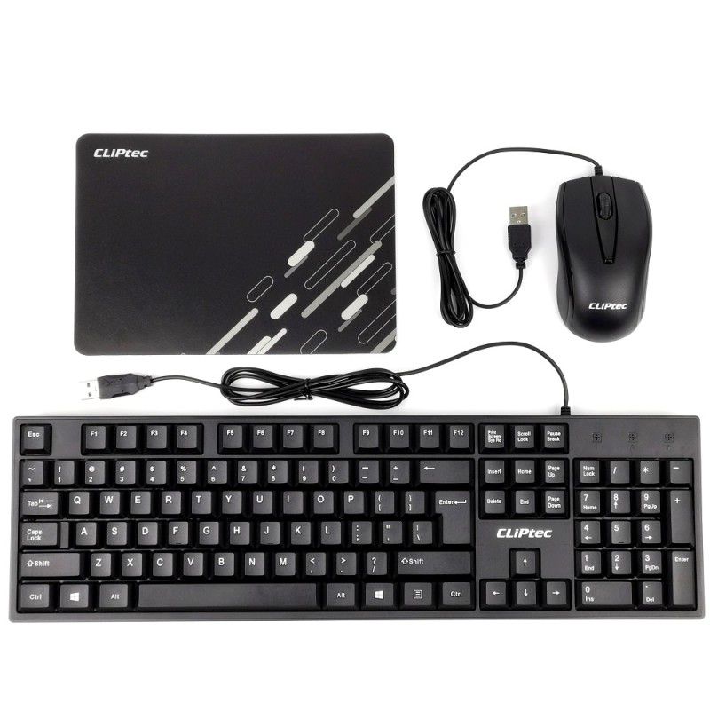Cliptec USB Wired Keyboard and Mouse Combo
