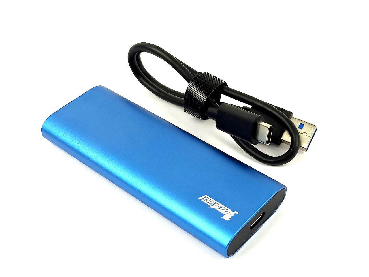 USB 3.0 to M.2 NVMe/SATA B+M Key Case with USB-C Cable