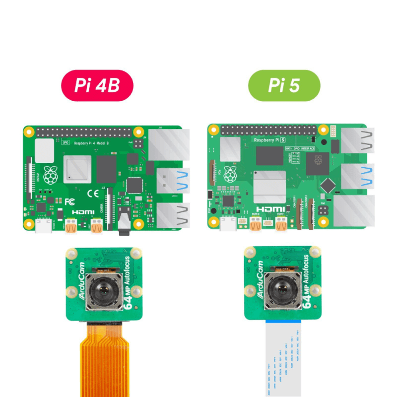 ArduCam 64MP IMX686 PDAF&CDAF Autofocus Camera for Raspberry Pi
