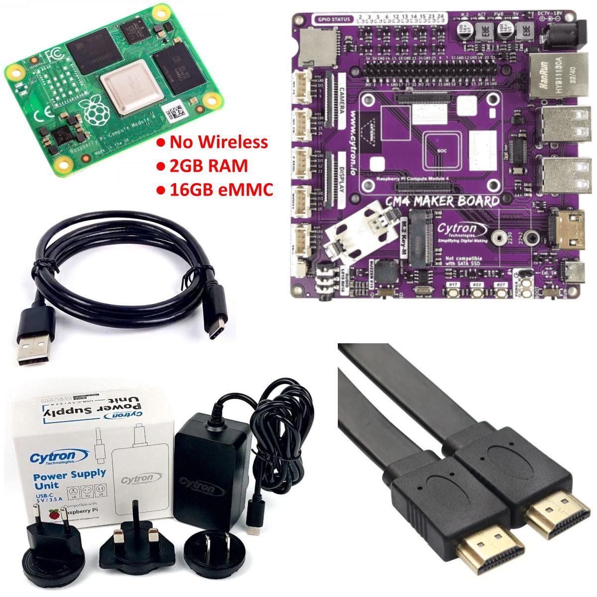 CM4 Maker Board & Kits : Maker’s Carrier Board for Raspberry Pi CM4/CM5
