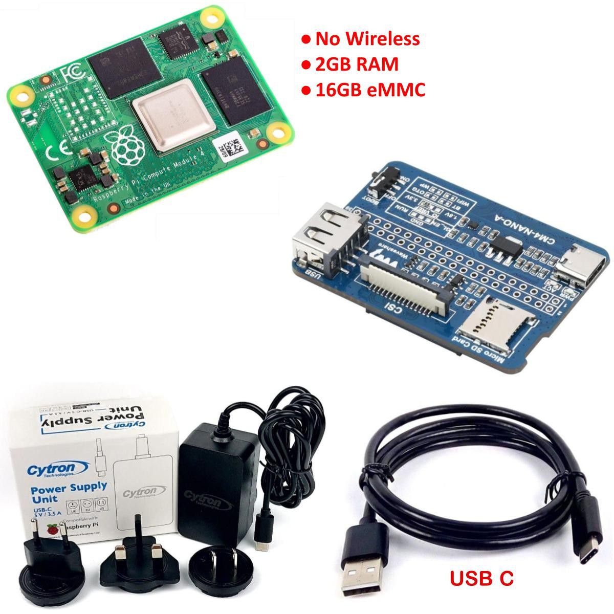 Nano Base (A) Board for Raspberry Pi CM4 and Kits
