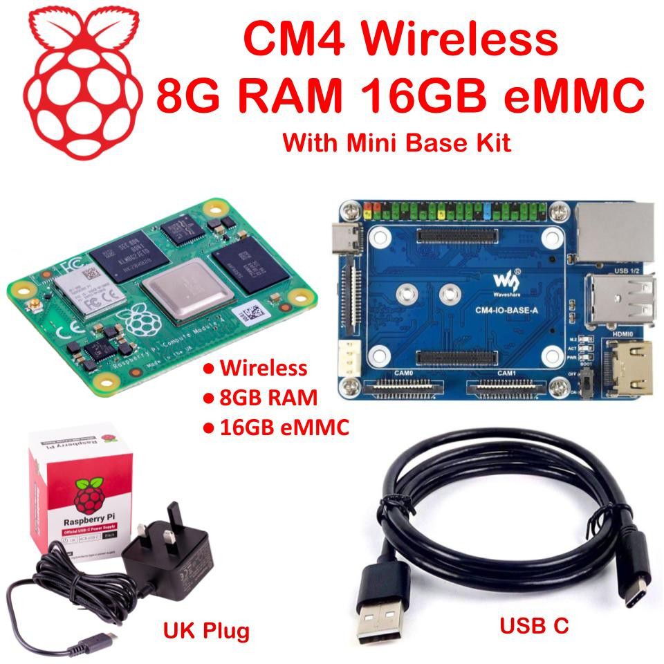 Raspberry Pi CM4 Wireless 8G RAM 16G eMMC and Kits