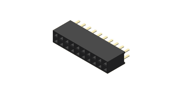 Straight Female Header 2x10 Ways (5pcs)