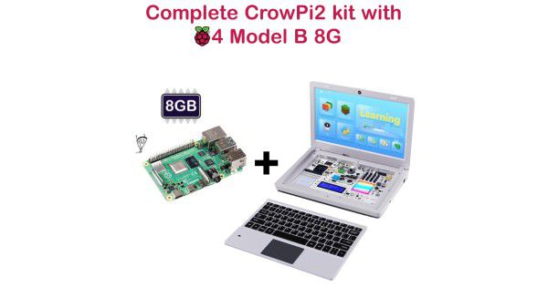 Complete CrowPi2 kit with Raspberry Pi 4 Model B 8GB
