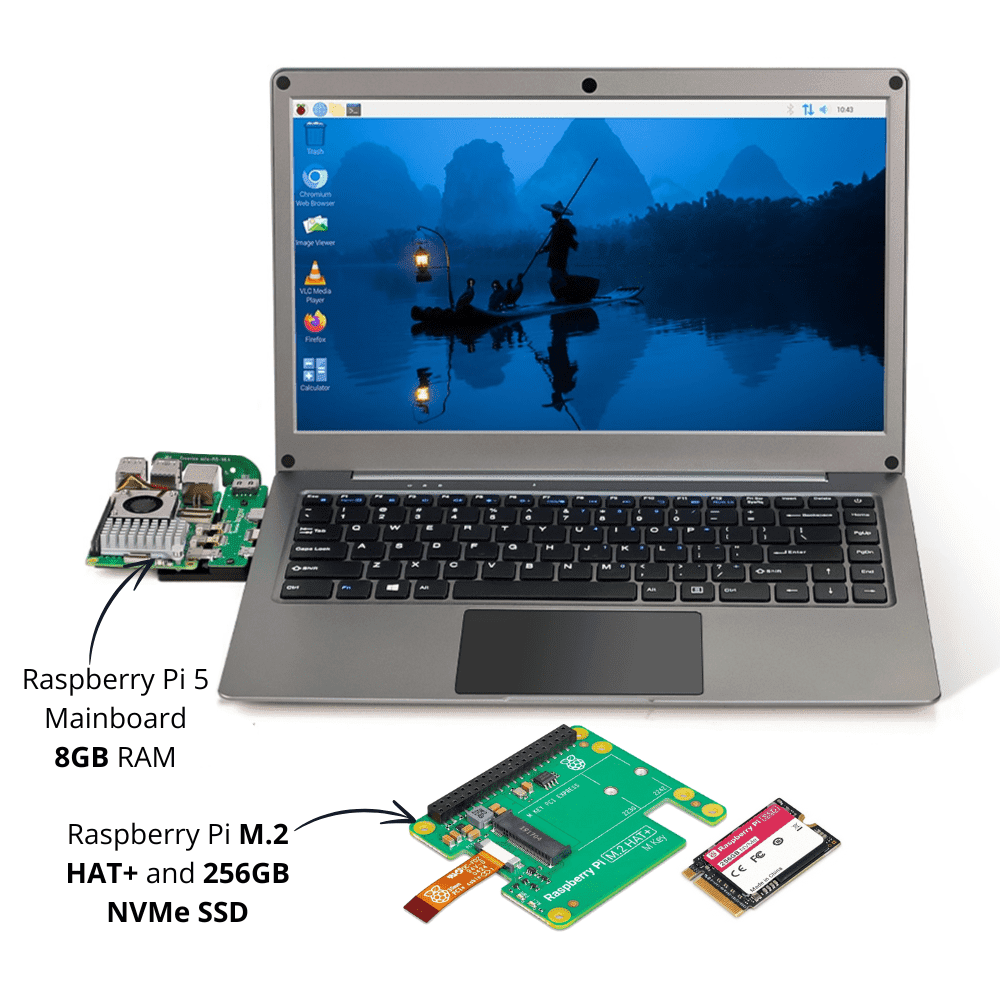 CrowView Note - 14 inch Portable Monitor for Raspberry Pi 5