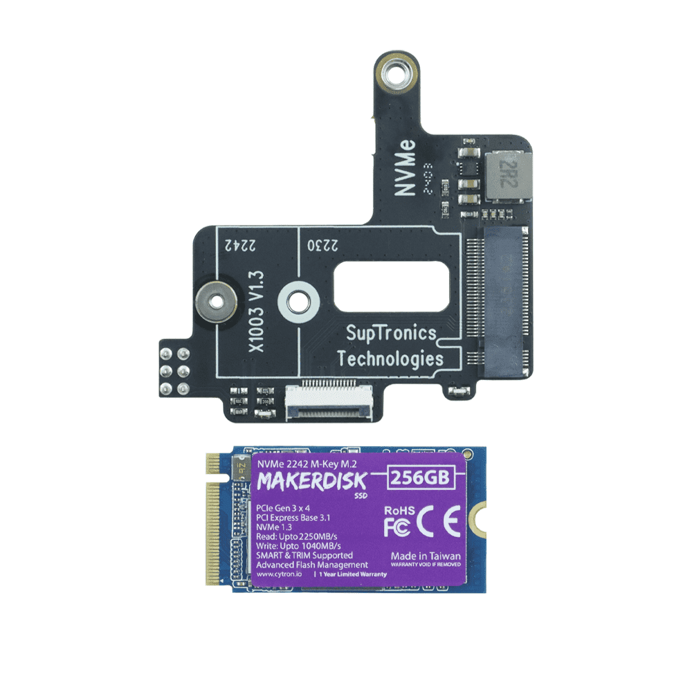 PCIe HAT/Base for Raspberry Pi 5 with MakerDisk NVMe SSD