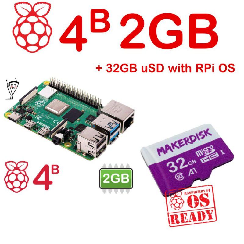 Raspberry Pi 4 Model B 2GB and Kits