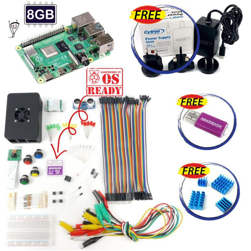 Raspberry Pi 4 Model B Beginner Kit