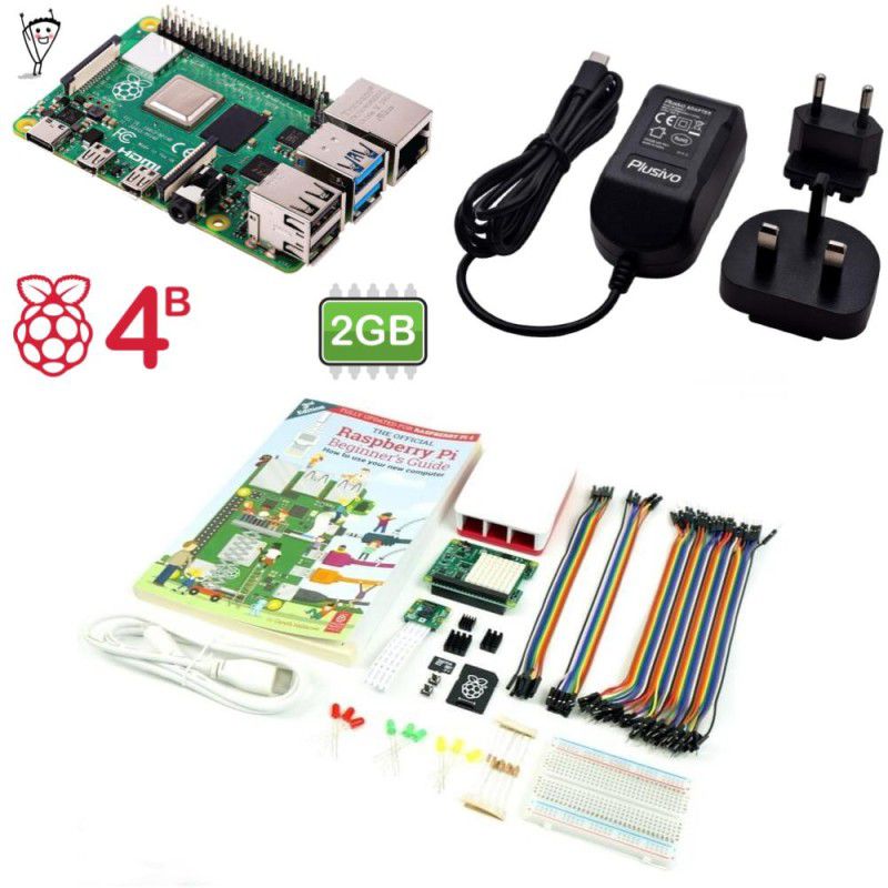 Raspberry Pi 4B 2GB Beginner Kit V2-UK EU Plug