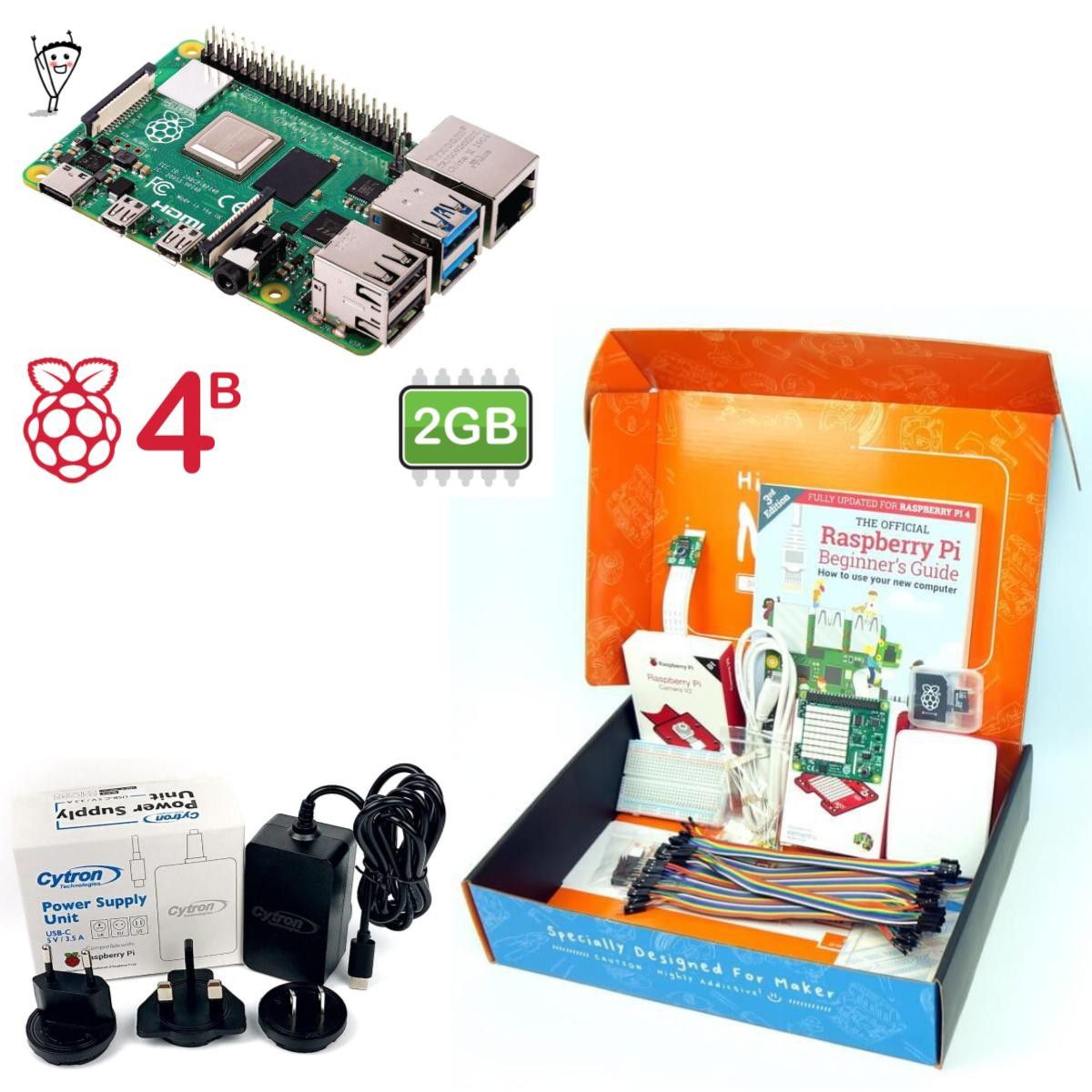 Raspberry Pi 4 Model B Beginner Kit V2