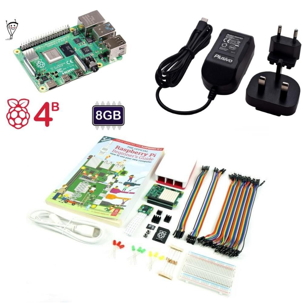 Raspberry Pi 4B 8GB Beginner Kit V2-UK EU Plug
