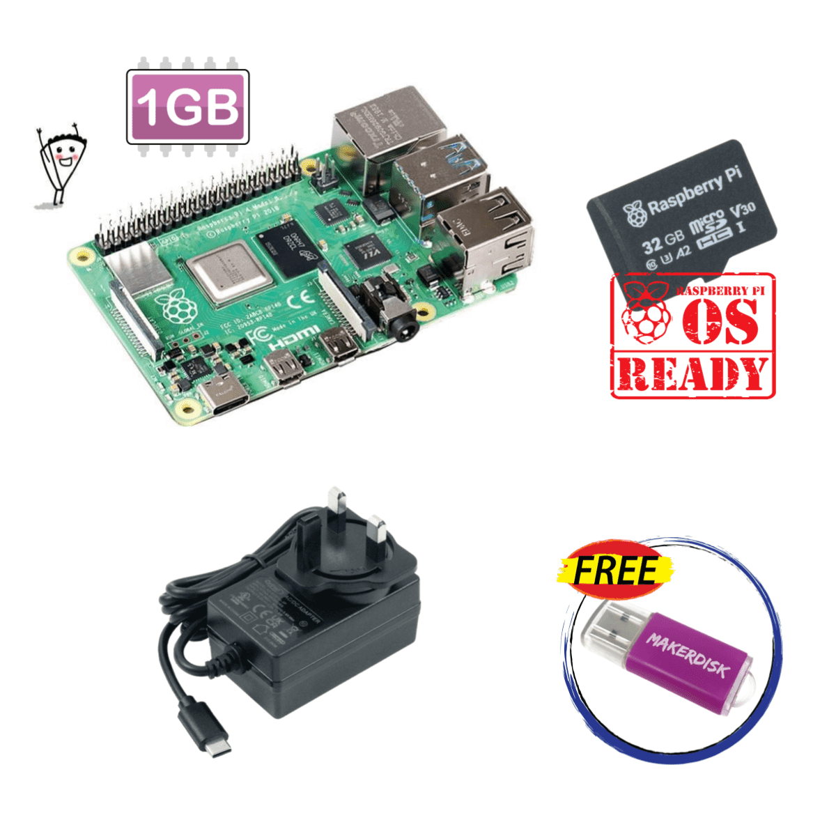 Raspberry Pi 4 Model B - 1GB
