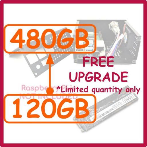 Metal Case with 120GB M.2 SSD for RPi 4 Model B