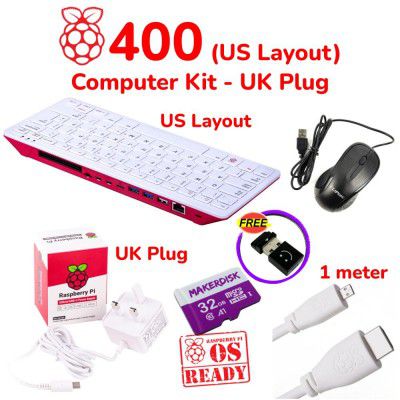 Raspberry Pi 400 Keyboard Computer-US Layout