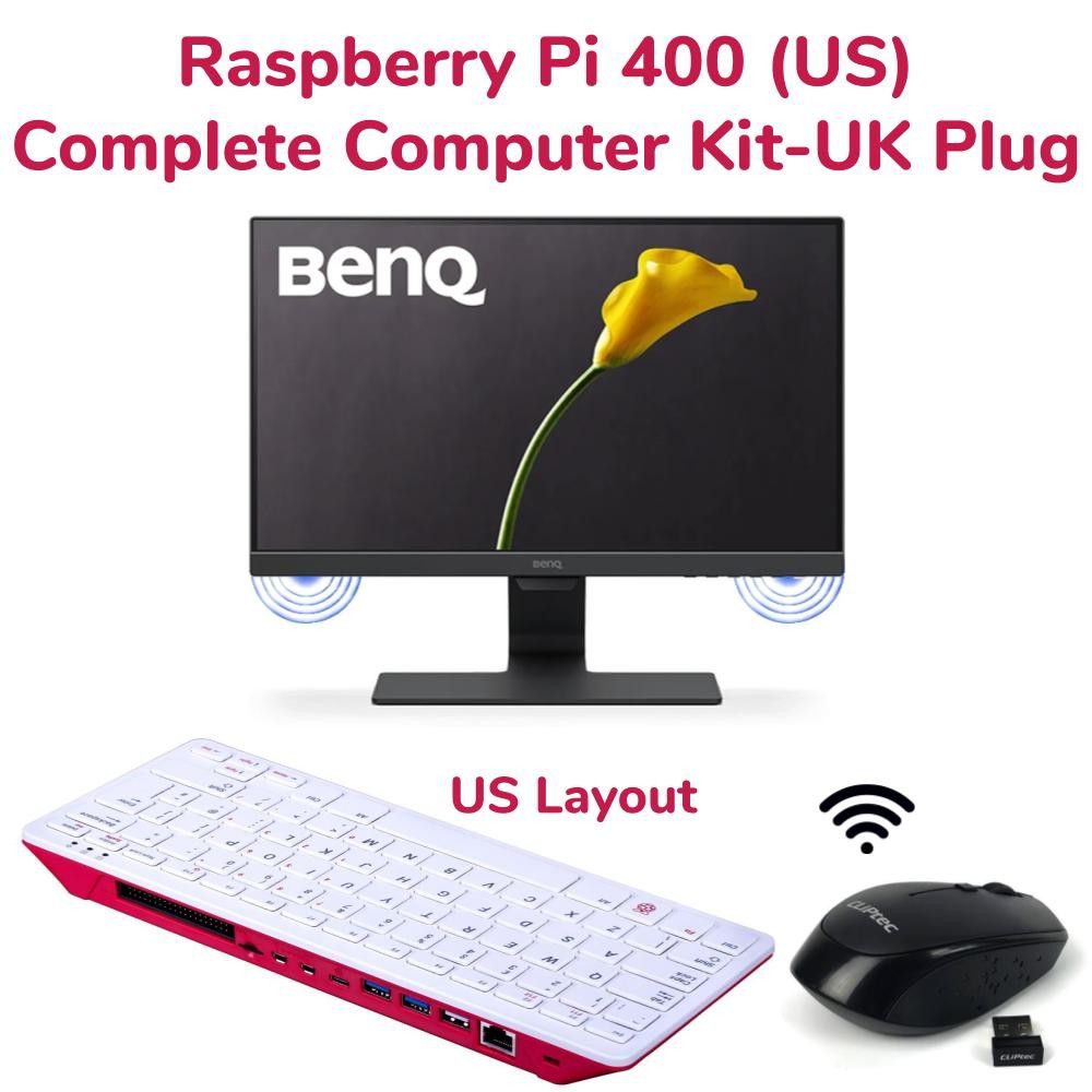 RPi 400 Complete Computer Kit-US Layout & UK Power Plug