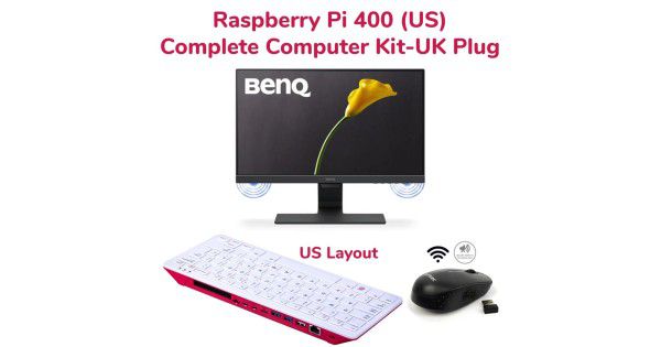 RPi 400 Complete Computer Kit 1-US Layout & UK Power Plug