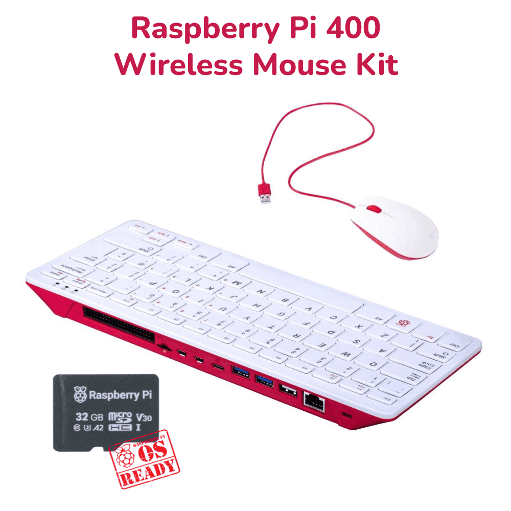 Raspberry Pi 400 Computer Kit-US Layout and US Power Plug