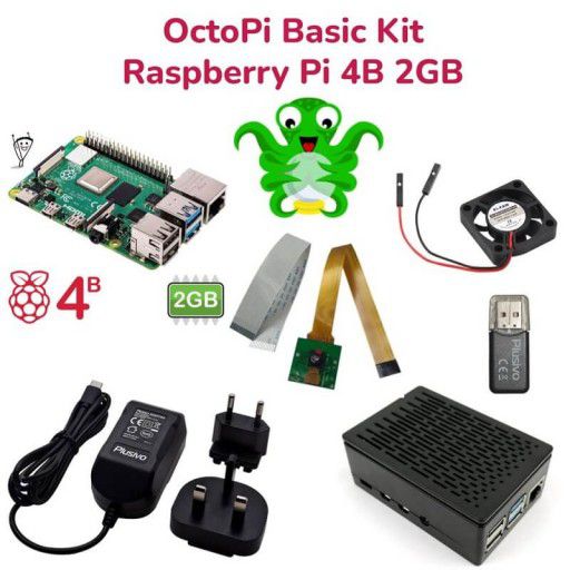 OctoPi Basic Kit - Raspberry Pi 4B 2GB OctoPi Basic Kit - Raspberry Pi 4B 2GB