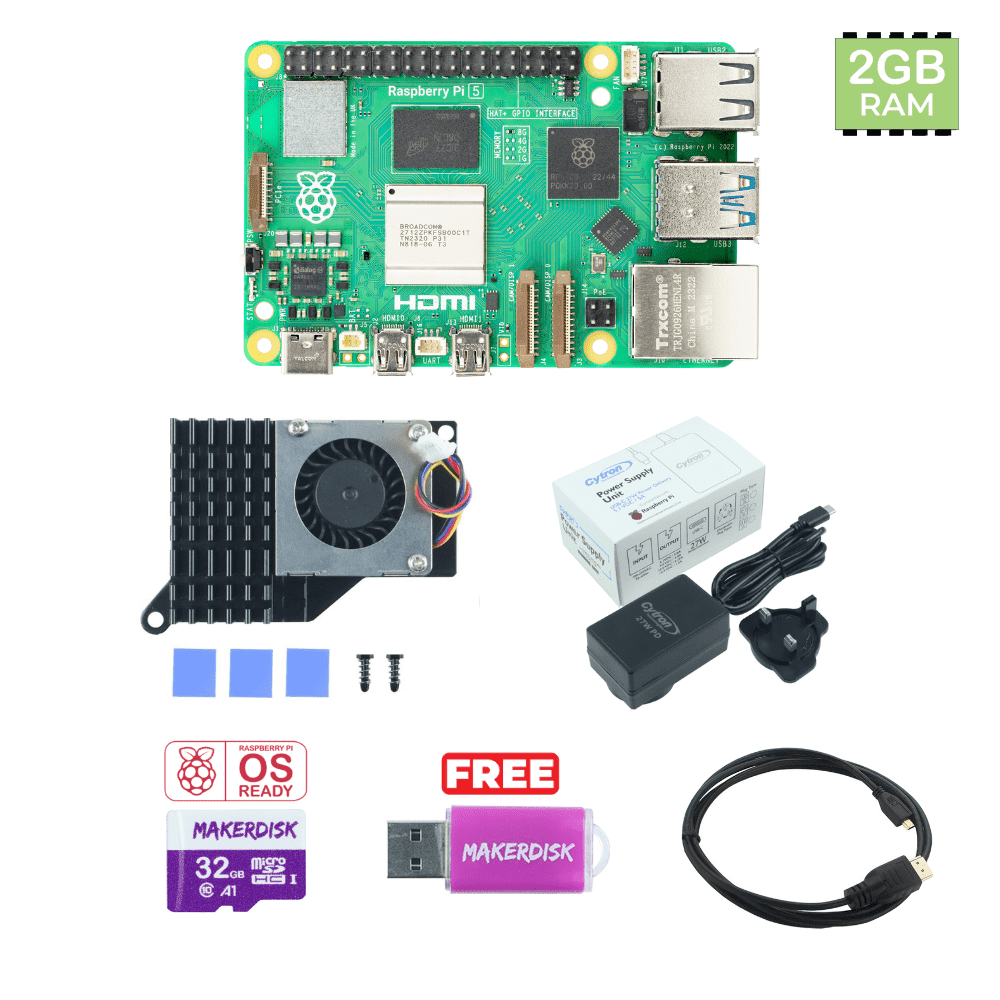 Essential Kit with Raspberry Pi 5 - 16GB RAM (UK Plug)