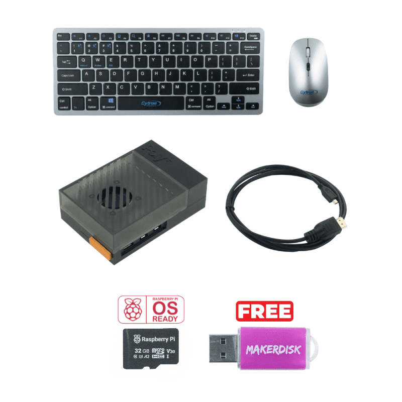 Wireless Computer Kit for Raspberry Pi 5 - UK Plug