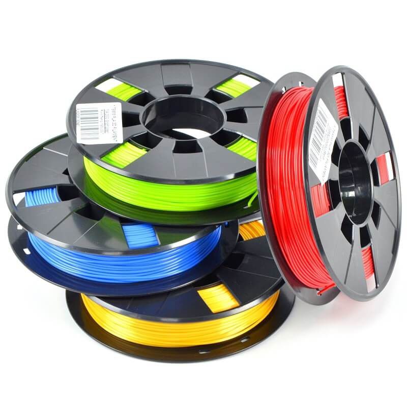 4 x 200g 1.75mm PLA Bundle (Gold, Blue, Green, Red)