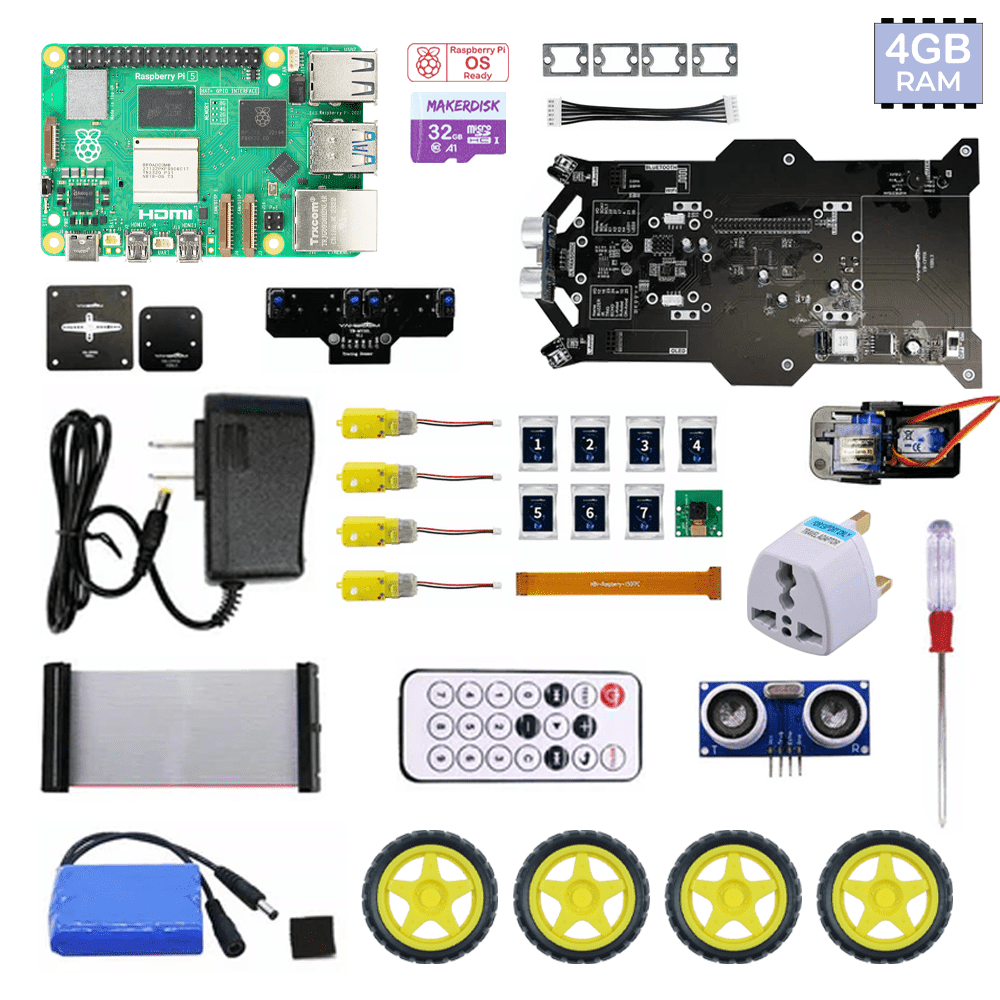 Raspbot AI Vision Robot Car with FPV Camera