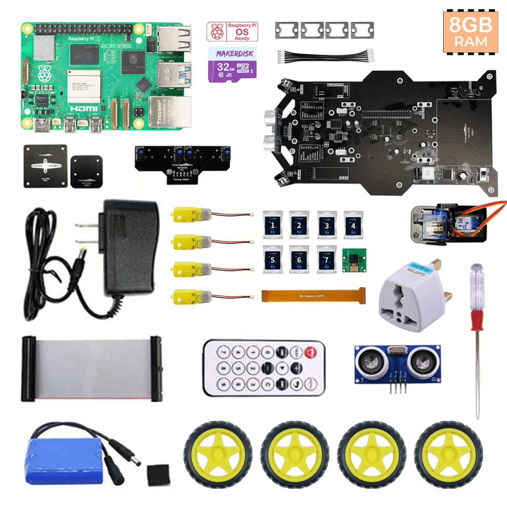 Raspbot AI Vision Robot Car with FPV Camera