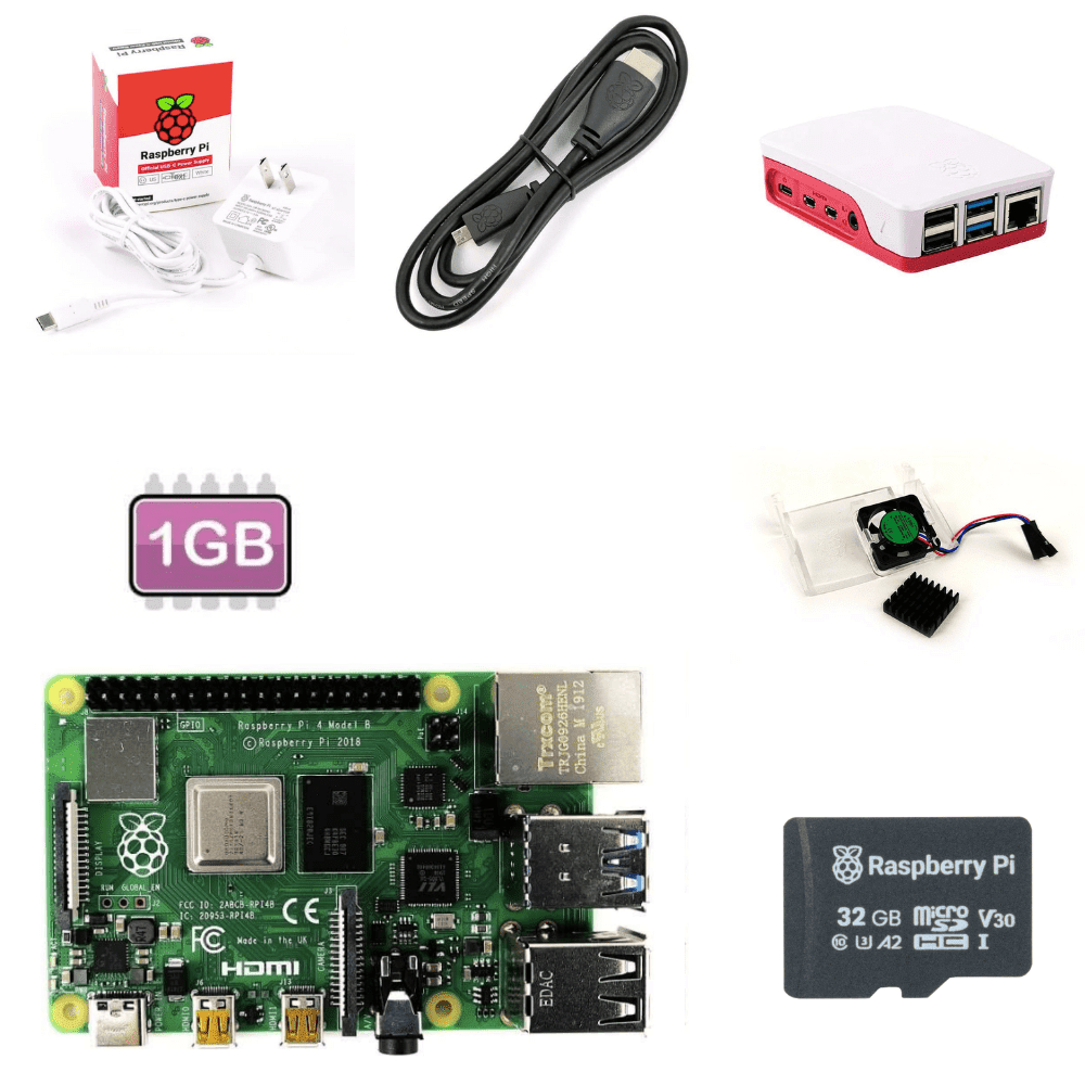Official Raspberry Pi 4 Model B 1GB และชุดอุปกรณ์