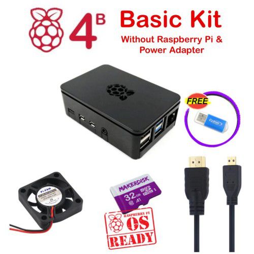 Raspberry Pi 4 Model B Basic Kit w/o RPi & Adapter