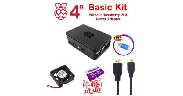 Raspberry Pi 4 Model B Basic Kit w/o RPi & Adapter