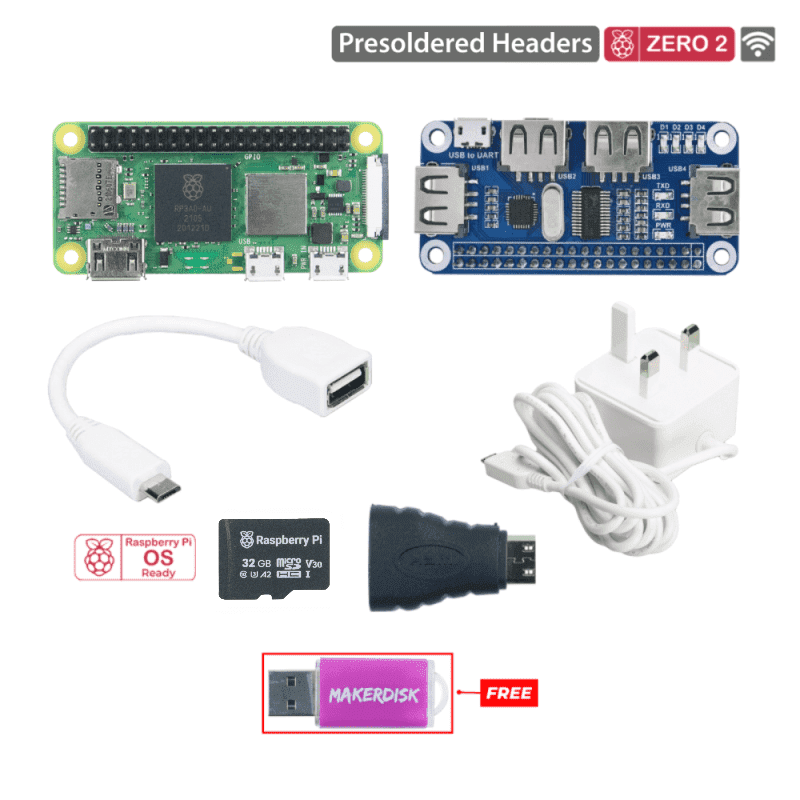 Raspberry Pi Zero 2 WH Kits