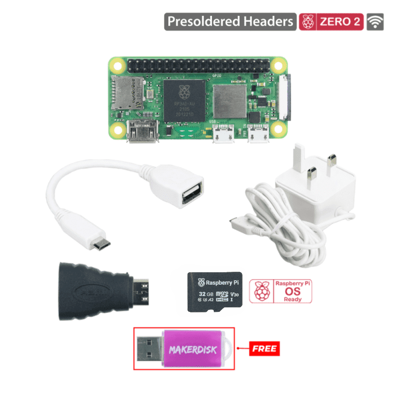 Raspberry Pi Zero 2 WH Kits