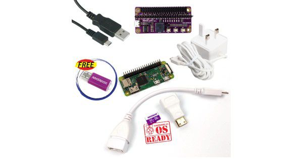 Raspberry Pi Zero WH Basic Kit with Maker pHAT