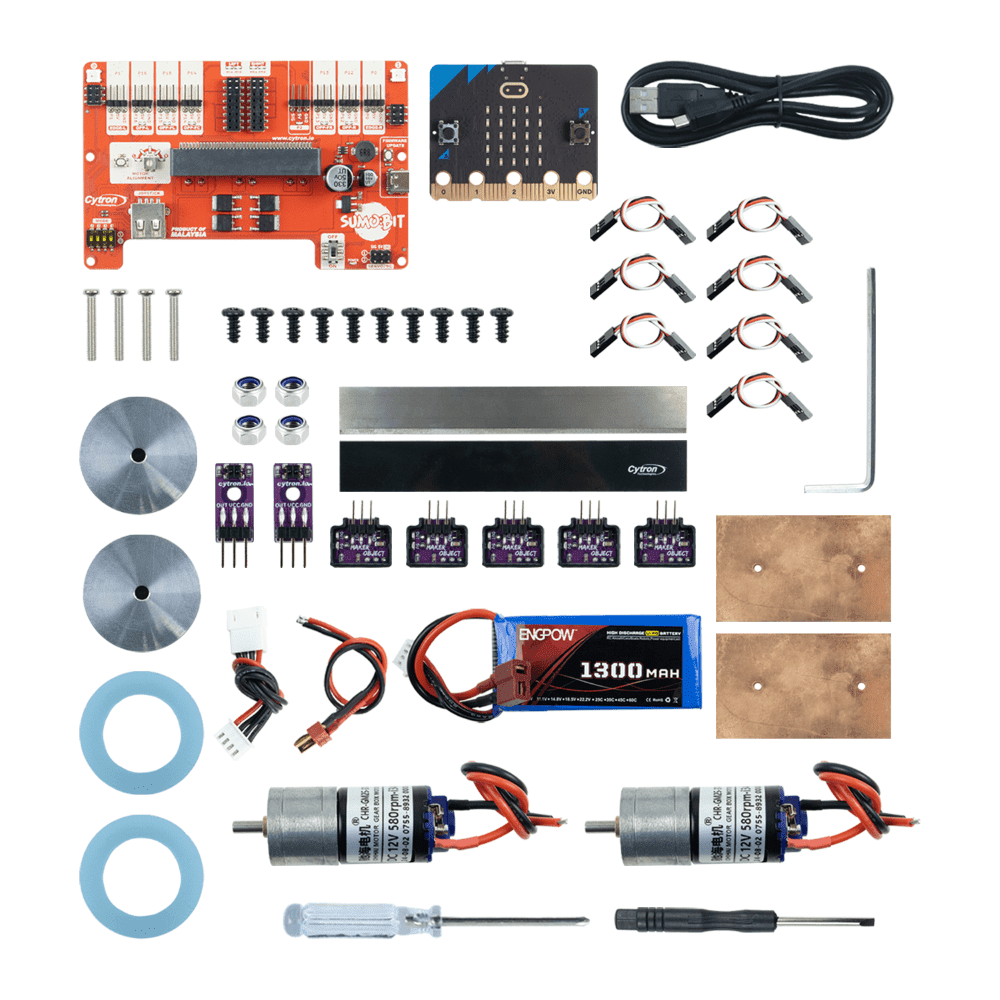 SUMO:BIT Robot Kits - 1kg Sumo Robot for micro:bit
