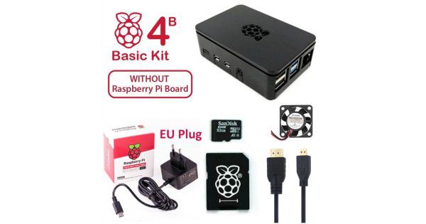 Raspberry Pi 4B Basic Kit EU Plug (w/o Raspberry Pi)