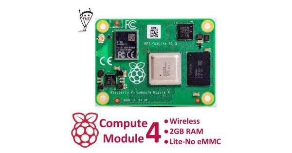 RPi Compute Module 4 with wireless 2GB RAM Lite
