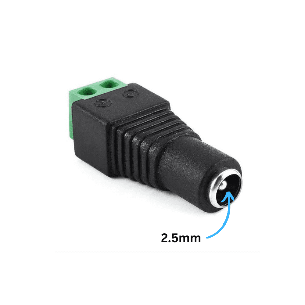 DC Jack (Male and Female) to Screw Terminal Adapter