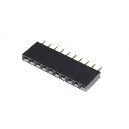 Straight 2mm Female Header 1x10 Ways