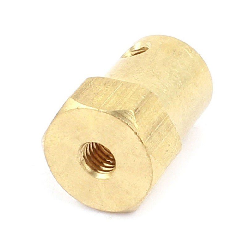 Hex Brass Mini Wheel Coupling (8mm)