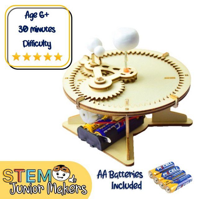 DIY Wooden Sun Earth Moon Orbit STEM Kit