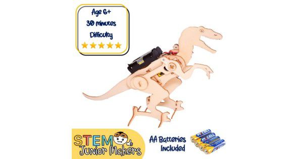 DIY Wooden Robotic Dinosaur (with Batteries)